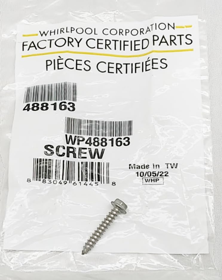 WP488163 Refrigerator/Appliance Screw - New - Genuine OEM - AM 1-3-5 - EA240118