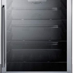 Summit AL57GCSS 24" ADA Compliant Commercial Compact Refrigerator with 5 cu. ft. Capacity Door Lock Frost Free Operation Door and Temperature Alarm in Stainless Steel