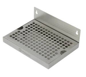 "kegco sewm-86 8"" wall mount drip tray - no drain", stainless steel (1)