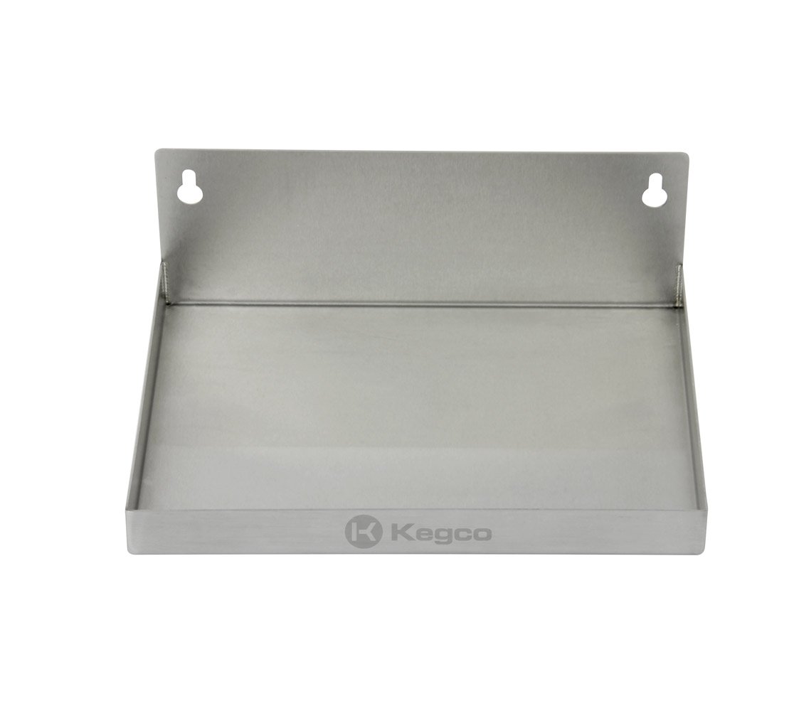 "Kegco SEWM-86 8"" Wall Mount Drip Tray - No Drain", Stainless Steel (1)