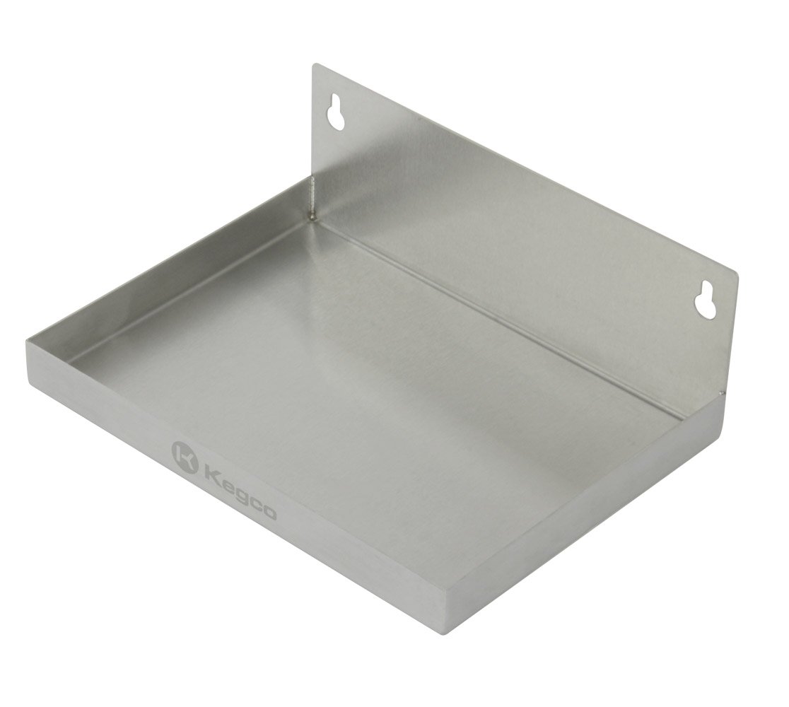 "Kegco SEWM-86 8"" Wall Mount Drip Tray - No Drain", Stainless Steel (1)