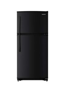 daewoo rte18gsbcd top mount refrigerator, 18 cu.ft, black, includes delivery and hookup