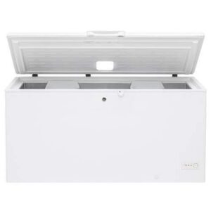 ge fcm16dlww 65 inch freezer with 15.7 cu. ft. capacity, white door, manual defrost, energy star certified, in white