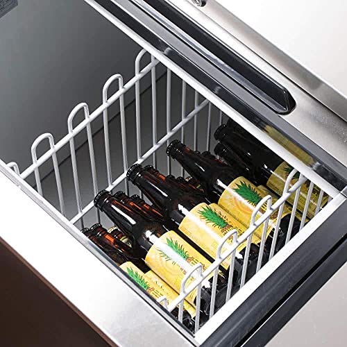 PEAKCOLD Deep Well Horizontal Bottle Cooler; Slide Top Bar Refrigerator; 22 Case Capacity