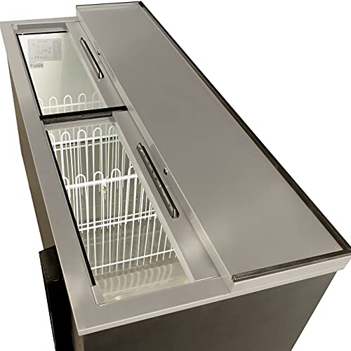 PEAKCOLD Deep Well Horizontal Bottle Cooler; Slide Top Bar Refrigerator; 22 Case Capacity