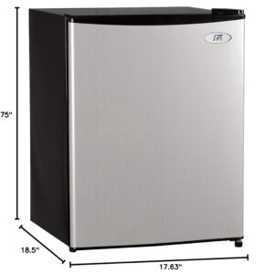 RF-245SS: 2.4 cu. ft. Stainless Refrigerator with Energy Star