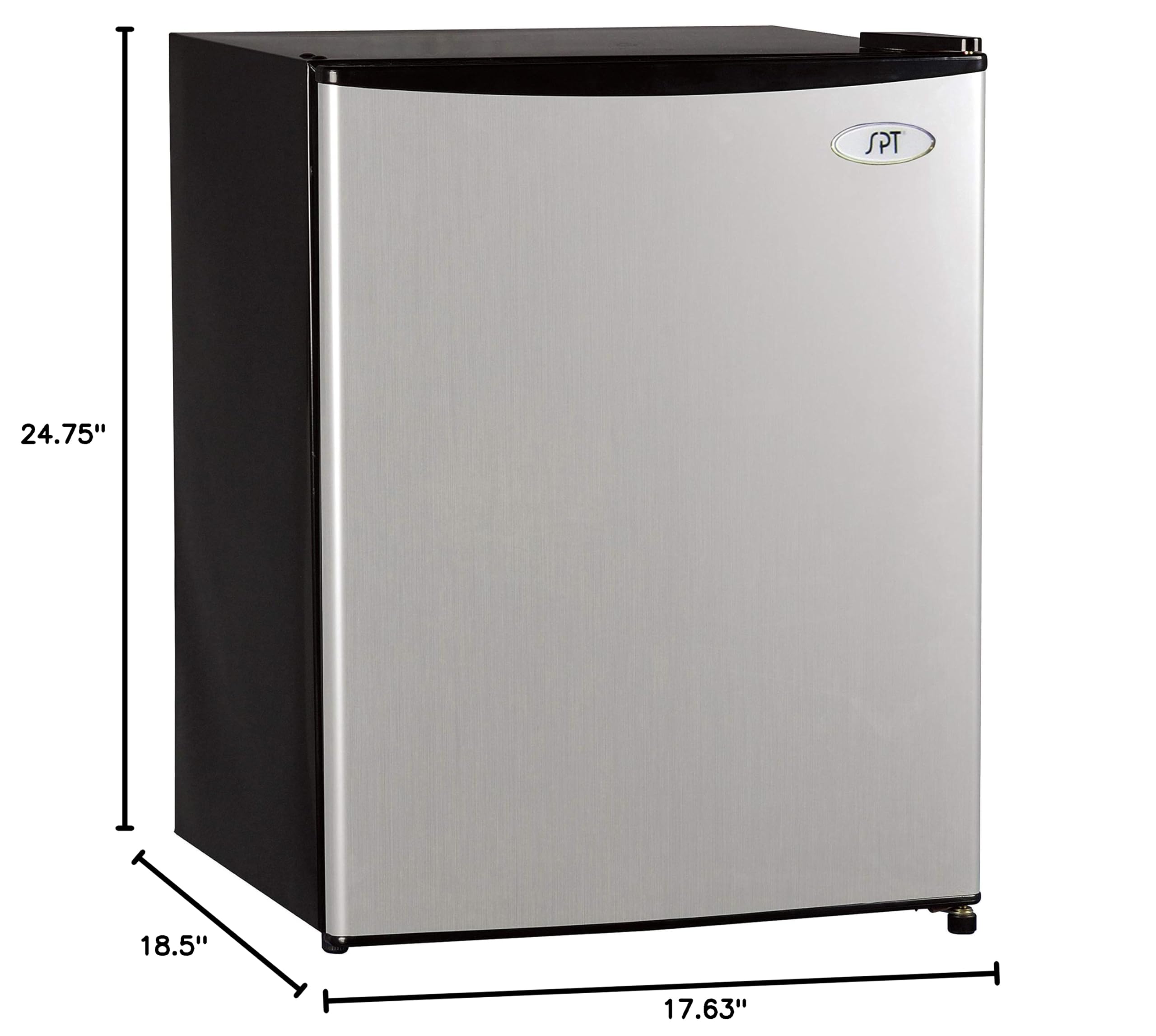 RF-245SS: 2.4 cu. ft. Stainless Refrigerator with Energy Star