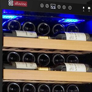 Allavino 24" Wide Vite II Tru-Vino 99 Bottle Dual Zone Stainless Steel Right Hinge Wine Refrigerator