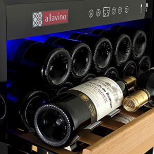 Allavino 24" Wide Vite II Tru-Vino 99 Bottle Dual Zone Stainless Steel Right Hinge Wine Refrigerator