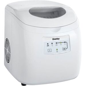 danby dim2500wdb dim2500 2 lbs. portable 3 cube sizes ice maker, white