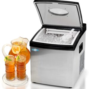 MaxiMatic MIM-5802 Mr Freeze Portable Ice Maker, Stainless Steel