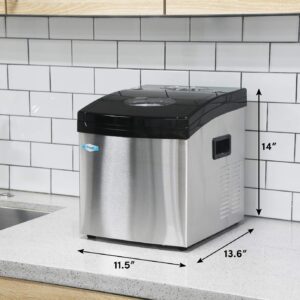 MaxiMatic MIM-5802 Mr Freeze Portable Ice Maker, Stainless Steel