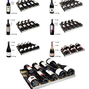 Allavino 24" Wide FlexCount II Tru-Vino 56 Bottle Dual Zone Black Left Hinge Wine Refrigerator