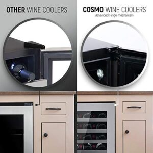 COSMO COS-24BIWCS 48-Bottle Stainless Steel 24 in. Single Zone Compressor Wine Cooler