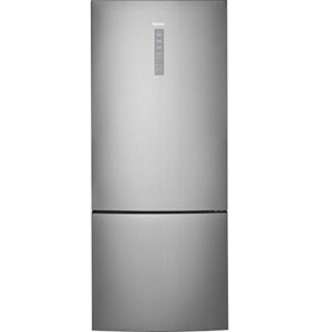 haier hrb15n3bgs 15 cu. ft. bottom mount refrigerator with quick cool and quick freeze in stainless steel