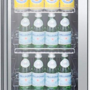 Summit SCR1536BG Undercounter Beverage Refrigeration, Glass/Black