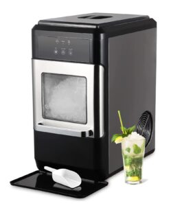 watoor countertop chewable nugget ice maker auto self-cleaning with a ice scoop 44lbs per day