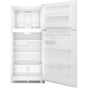 Frigidaire FFTR2021TW 30 Inch Freestanding Top Freezer Refrigerator with 20.4 cu. ft. Total Capacity, 2 Glass Shelves, 5.1 cu. ft. Freezer Capacity, Right Hinge with Reversible Doors,Hinge in White