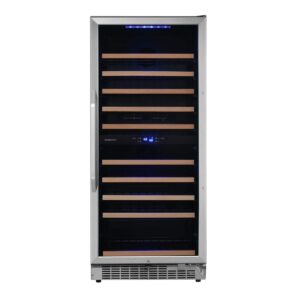 edgestar 101 bottle 24" built-in dual zone wine cooler