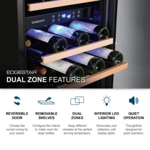 EdgeStar 101 Bottle 24" Built-In Dual Zone Wine Cooler