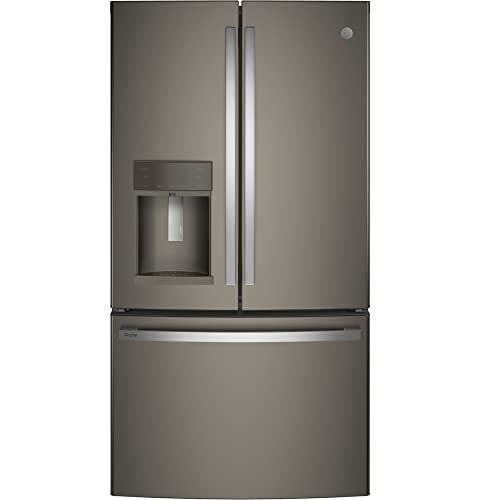 GE Profile PYE22KMKES 36" Energy Star Qualified Counter-Depth French-door Refrigerator with 22.2 Cu. Ft. Capacity Hands-free Autofill dispenser and Quick Space shelf in Slate