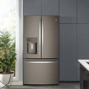 GE Profile PYE22KMKES 36" Energy Star Qualified Counter-Depth French-door Refrigerator with 22.2 Cu. Ft. Capacity Hands-free Autofill dispenser and Quick Space shelf in Slate