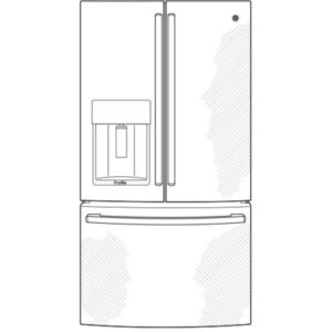 GE Profile PYE22KMKES 36" Energy Star Qualified Counter-Depth French-door Refrigerator with 22.2 Cu. Ft. Capacity Hands-free Autofill dispenser and Quick Space shelf in Slate