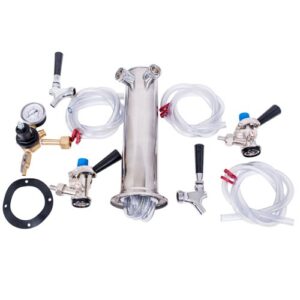 taprite kegerator tower conversion kit for dual tap configuration