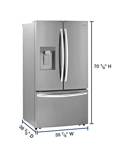 Winia 31 cu.ft French Door Refrigerator with Ice & Water Dispenser, Energy Star, Stainless Steel (WZBHD31ATE)