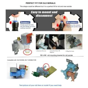 GLOB PRO SOLUTIONS PS11755667 AP6022334 W10420082 CKD1436 Refrigerator Water Valve Replacement for and compatible with Whirlpool Maytag Heavy DUTY