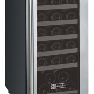 Allavino 15" Wide FlexCount II Tru-Vino 30 Bottle Single Zone Stainless Steel Right Hinge Wine Refrigerator