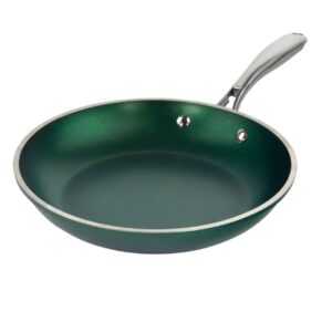 Granitestone 12 Inch Non Stick Frying Pans Nonstick Skillet, Long Lasting Nonstick Frying Pan for Cooking, Nonstick Pan with Mineral and Diamond Coating, Non Stick Pan, Oven/Dishwasher Safe - Emerald