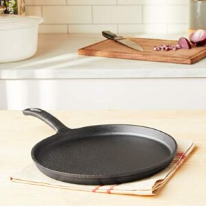 Jim Beam 10.5" Pre Seasoned Cast Iron Skillet for Grill, Gas, Oven, Electric, Induction and Glass, Black