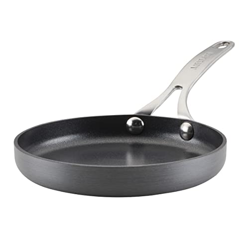 Anolon Hard Anodized Nonstick Mini Skillet/Frying/Egg Pan, Stainless Steel Handle, (6.5"), Gray