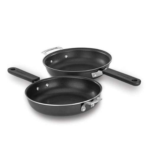 Cuisinart FP2-24BK 10-inch Nonstick Set Frittata Non-Stick Sauce Pan, Black/Stainless Steel