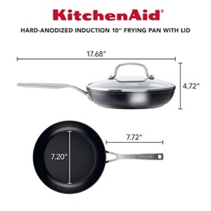 KitchenAid Hard Anodized Induction Nonstick Frying Pans/Skillet Set, 4 Piece - Matte Black