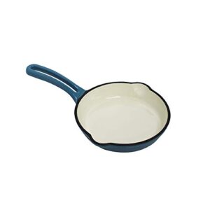 mirro mir-19060 6" mini cast iron skillet, teal, ready to use