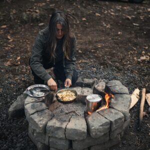 The Pathfinder School Stainless Steel Folding Skillet and Lid