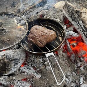 The Pathfinder School Stainless Steel Folding Skillet and Lid