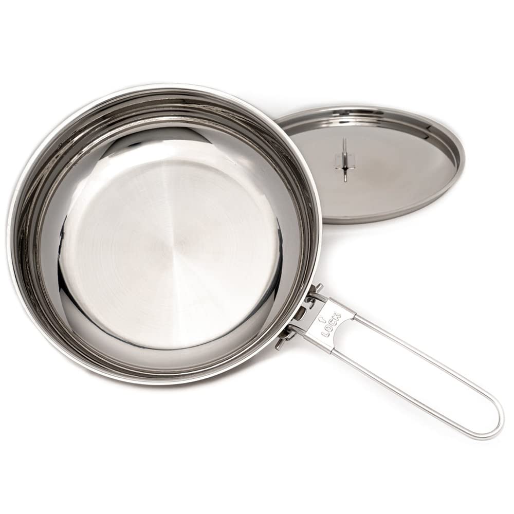 The Pathfinder School Stainless Steel Folding Skillet and Lid