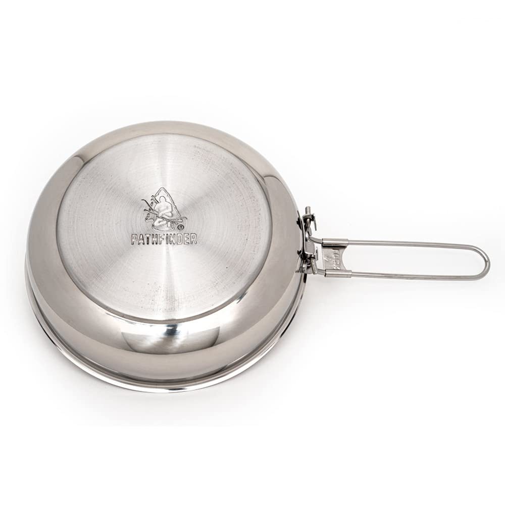 The Pathfinder School Stainless Steel Folding Skillet and Lid