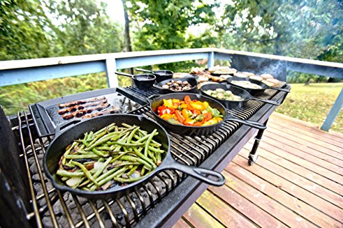 Lodge 10 Inch Cast Iron Chef Skillet. Pre-Seasoned Cast Iron Pan with Sloped Edges for Sautes and Stir Fry.