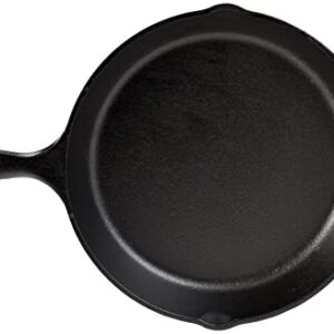 Lodge 10 Inch Cast Iron Chef Skillet. Pre-Seasoned Cast Iron Pan with Sloped Edges for Sautes and Stir Fry.