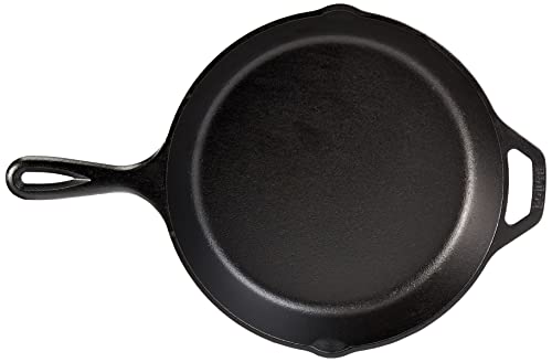 Lodge 10 Inch Cast Iron Chef Skillet. Pre-Seasoned Cast Iron Pan with Sloped Edges for Sautes and Stir Fry.