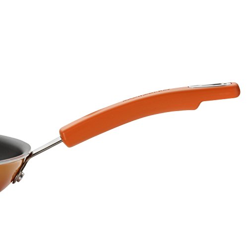 Rachael Ray Brights Nonstick Frying Pan Set / Fry Pan Set / Skillet Set - 9.25 Inch and 11 Inch, Orange