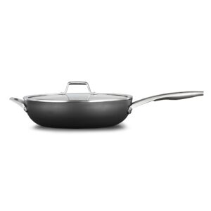 calphalon premier hard-anodized nonstick 13-inch deep skillet with lid