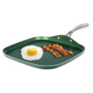 granitestone emerald green 10 inch griddle pan for stovetop…