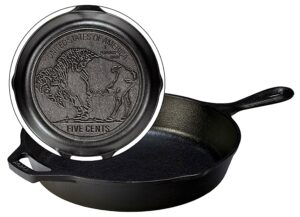 lodge cast iron buffalo nickel skillet, 10.25 inch