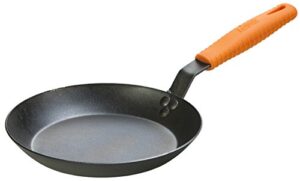 lodge manufacturing company crs10hh61 carbon steel skillet, 10-inch, black/orange