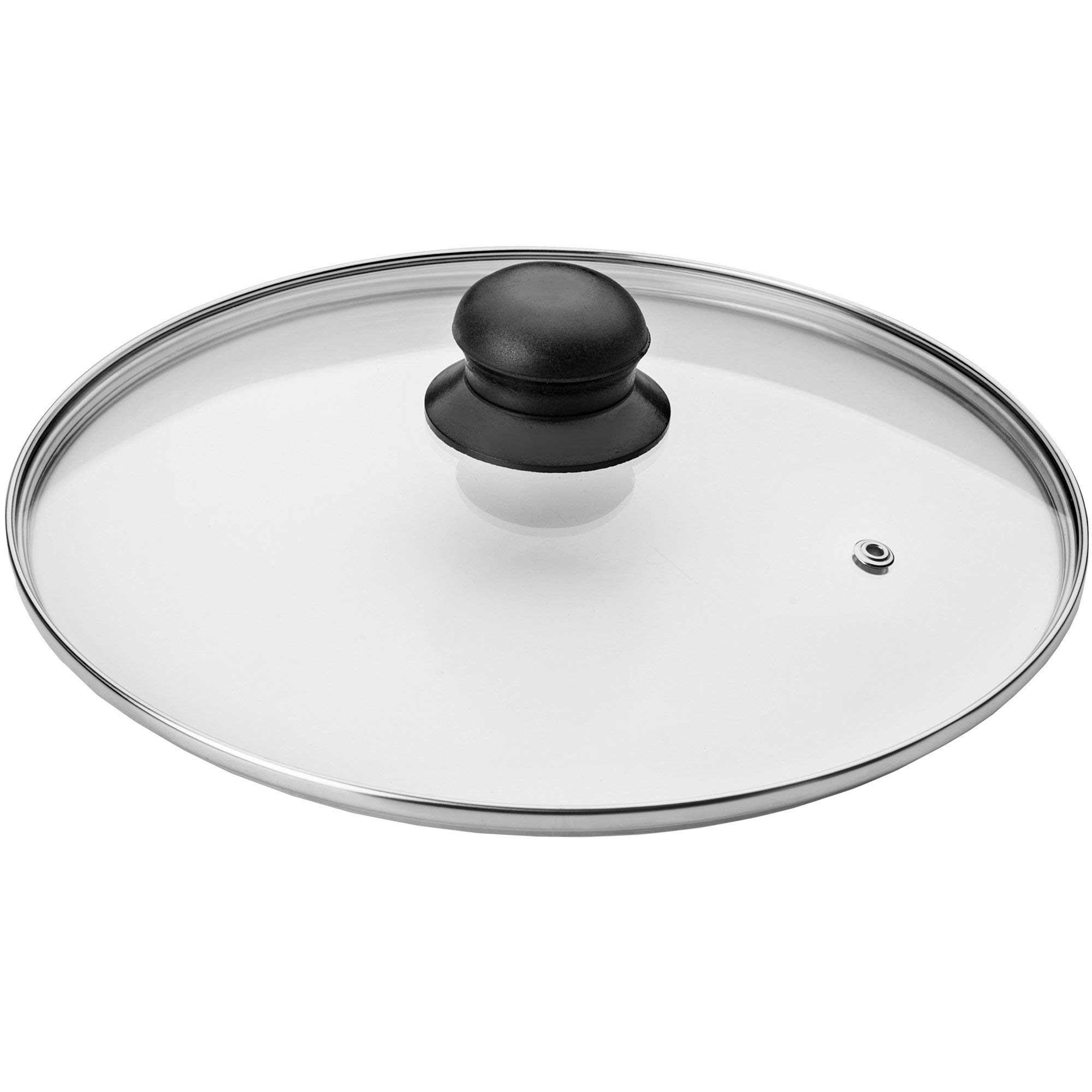 Ibili Prisma Universal Glass Lid Cover For Frying Pan, Fry Pan, Skillet, Pot, With Plastic Handle (11 Inches)